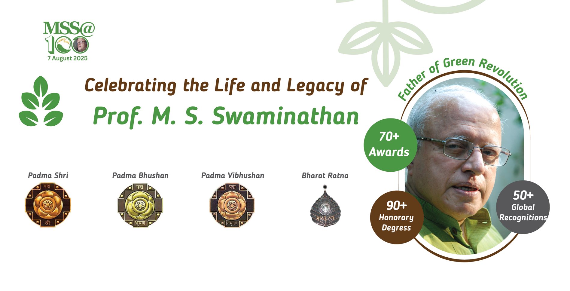 MSS@100 | M S Swaminathan Research Foundation